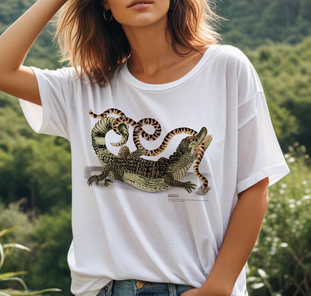 Dwarf Caiman and False Coral Snake Maria Sybilla Merian - Etsy