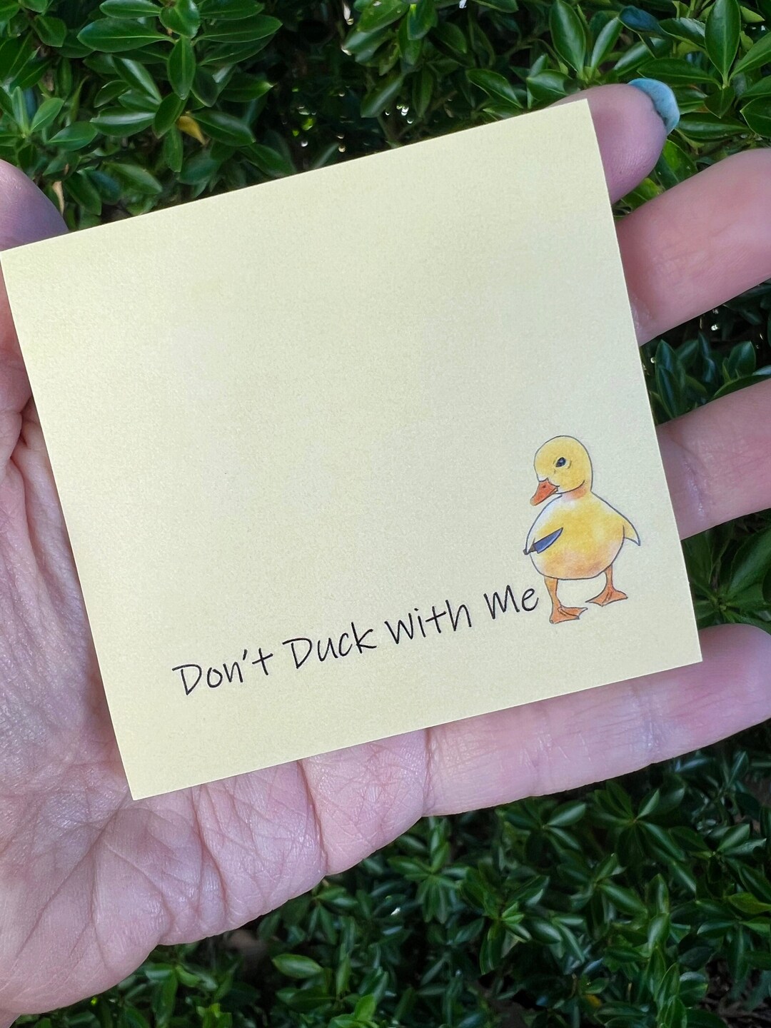 Don't Duck With Me Sticky Note, Angry Duck, Post It Note, Yellow ...