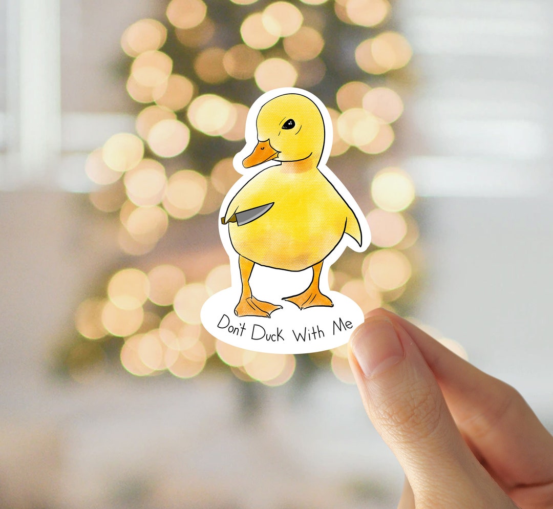 Don't Duck With Me Sticker: Silly Duck, Laptop Decal - Etsy