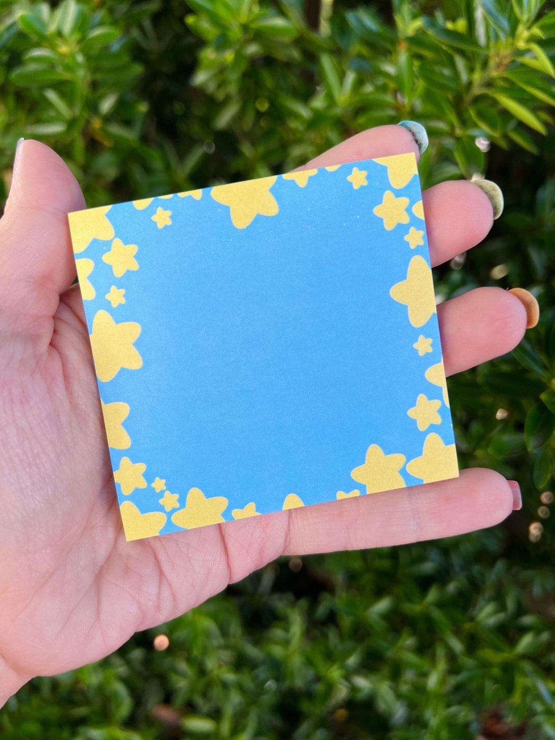 Star Sticky Note, Kawaii Stars, Teacher Post It Note, Blue Stationary ...