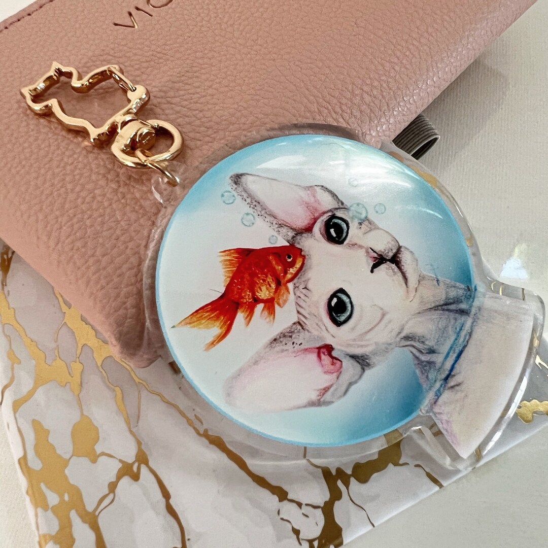Cat Acrylic Keychain, Fish Keychain, One Sided Acrylic Keychains ...