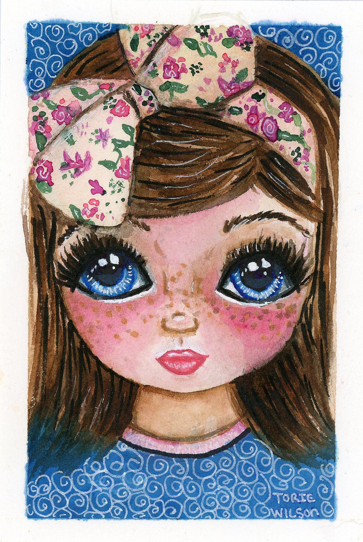 Mini Anime Drawing Watercolor Painting - Etsy