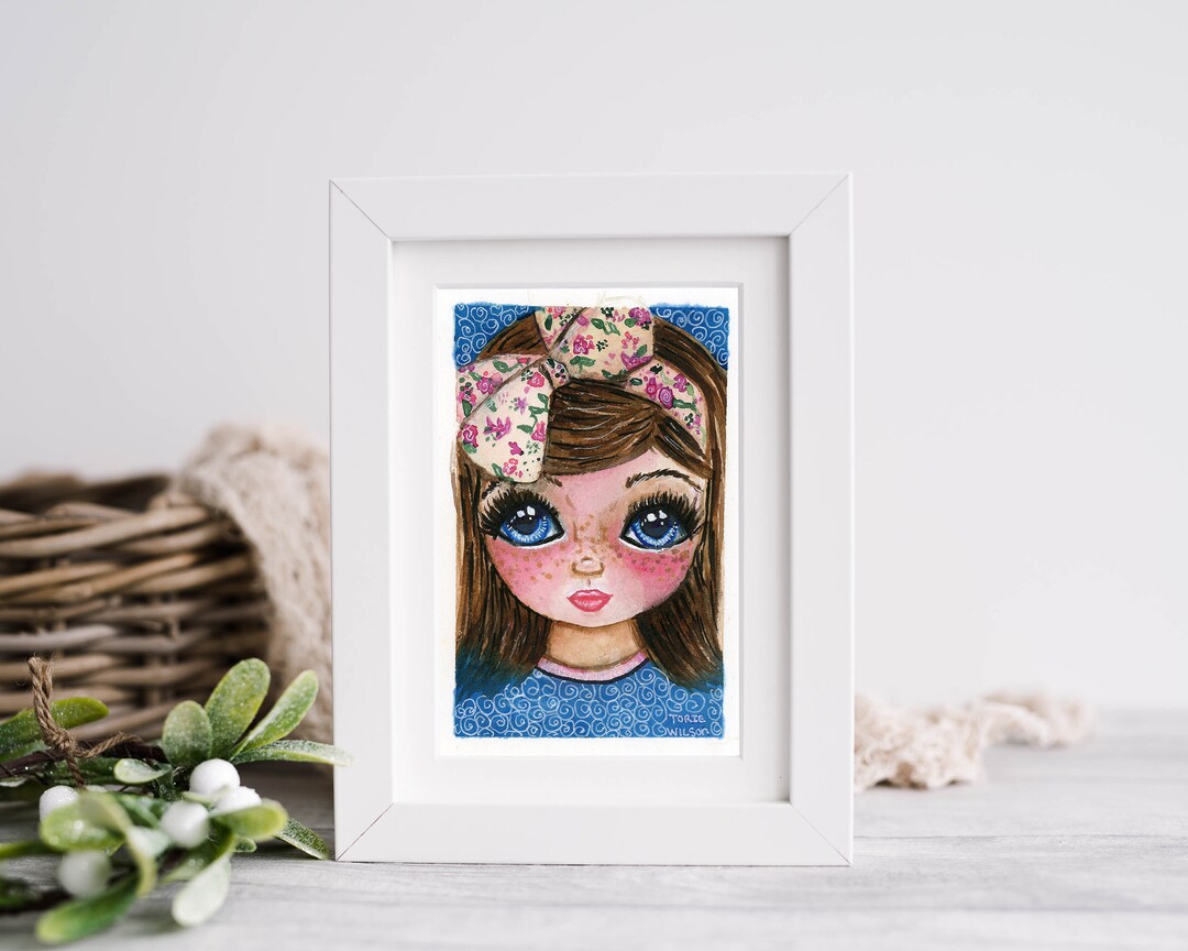 Mini Anime Drawing Watercolor Painting - Etsy