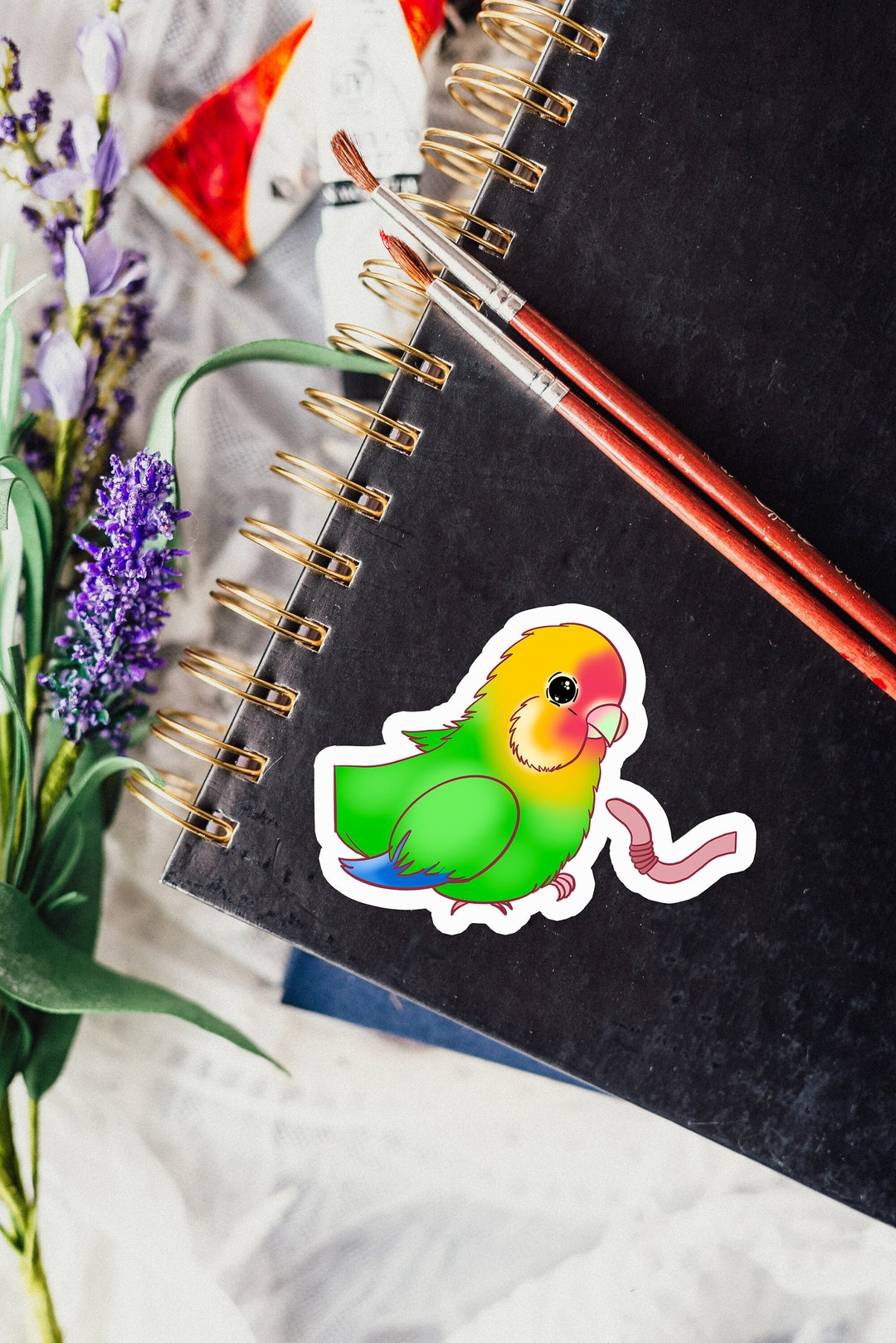Budgie, Lovebird Sticker, Kawaii Sticker, Cute Sticker, Waterproof ...