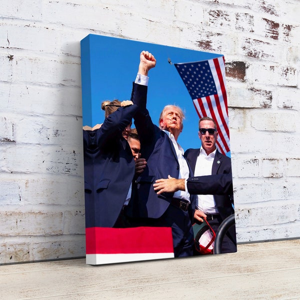 Trump Print on Canvas - Etsy