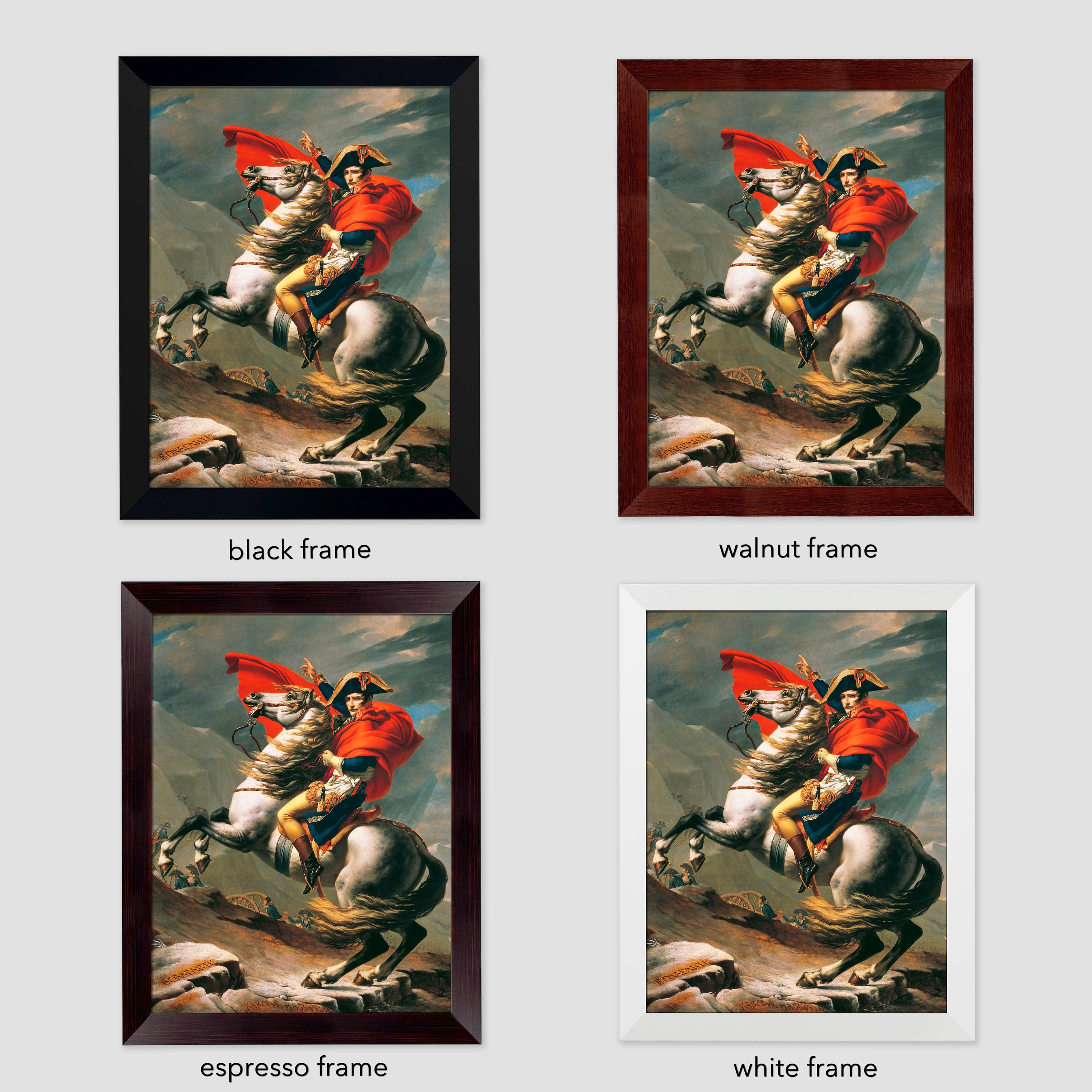 Napoleon Bonaparte Art Canvas Print, Crossing the Alps by Jacques-louis ...