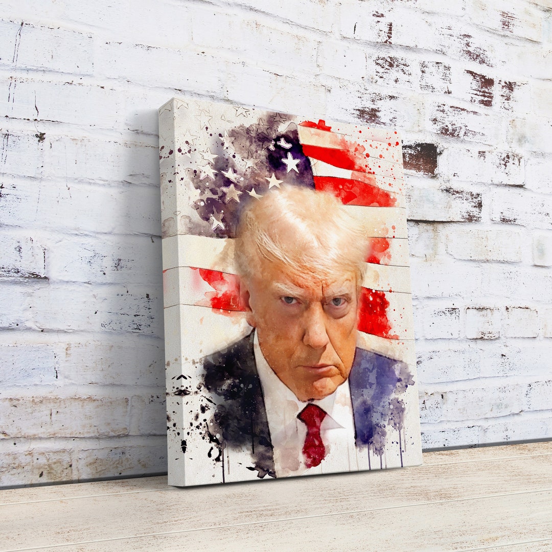 Donald Trump Custom Canvas Print Portrait, Donald Trump Art, USA ...