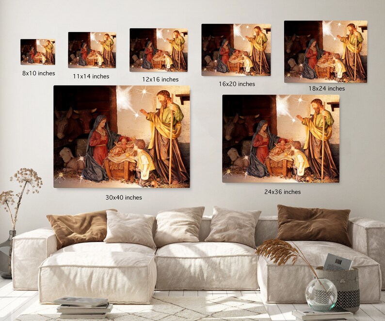 Jesus Christ Was Born Art Canvas Print Framed, Jesus Christ Art ...