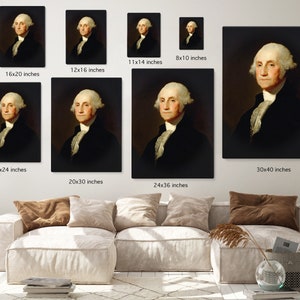 George Washington Portrait Canvas Print, George Washington US ...