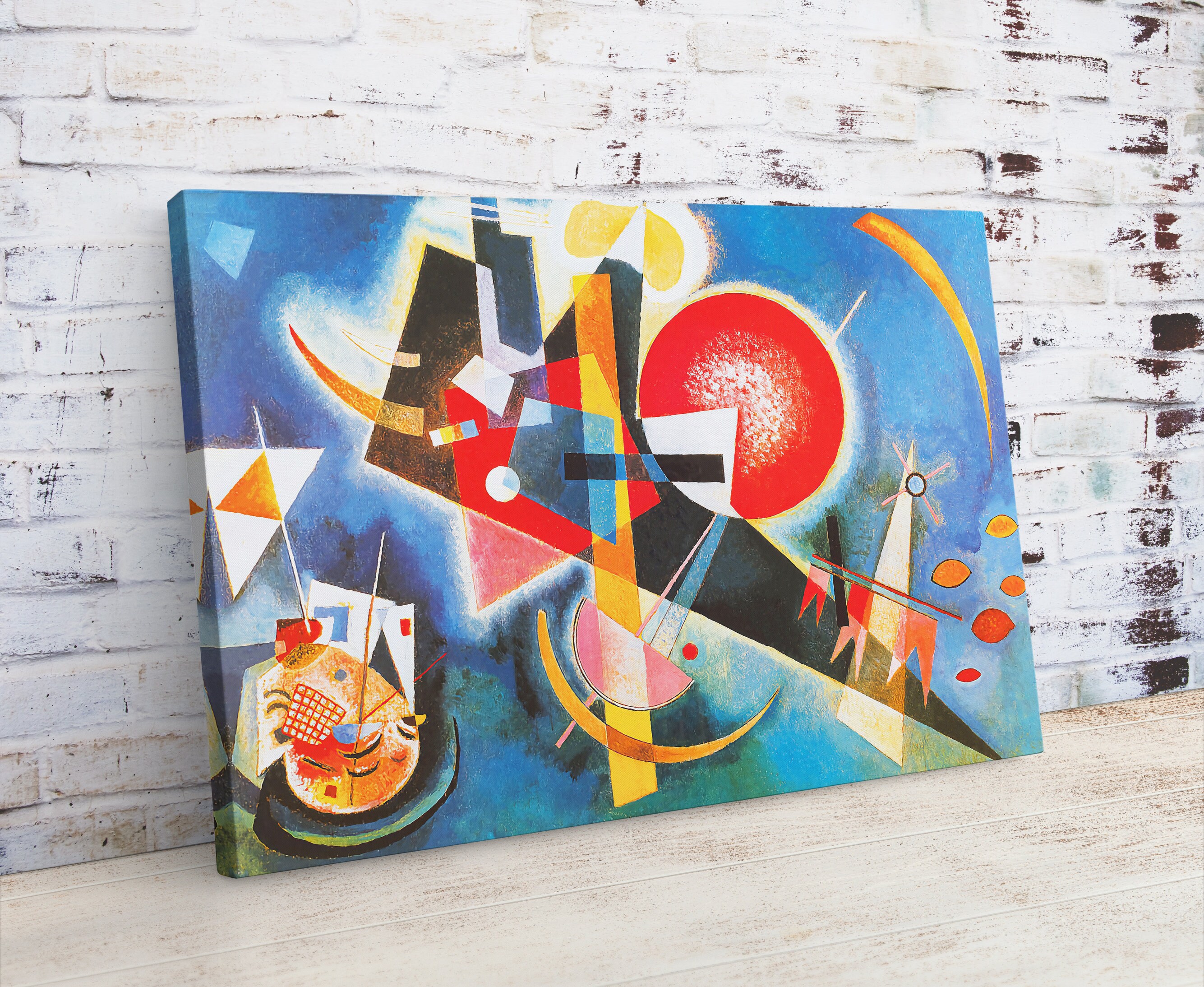 Large Cavnas Print Art, in Blue by Wassily Kandinsky, Wall Art Canvas ...