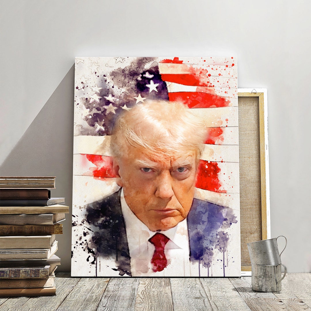 Donald Trump Portrait Canvas Print , Donald Trump Custom Digital ...