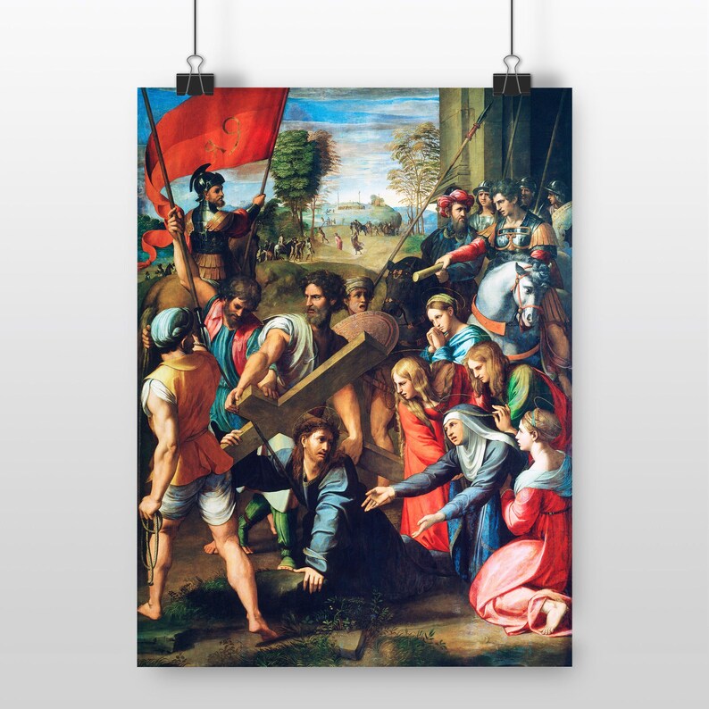Christian Art, Jesus Christ Art, Christ Falling Poster, Christ Art ...