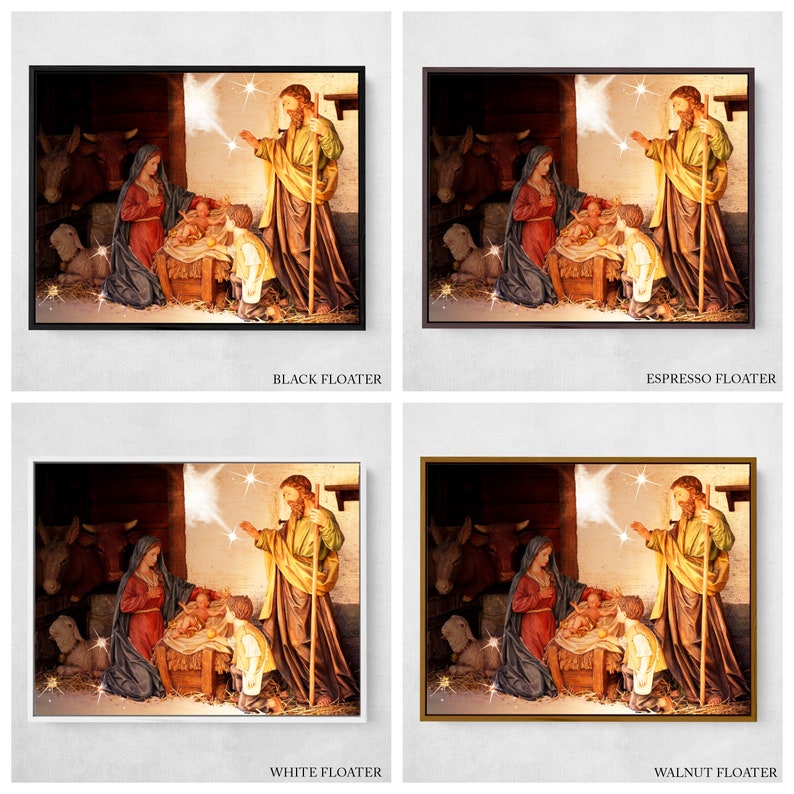 Jesus Christ Was Born Art Canvas Print Framed, Jesus Christ Art ...