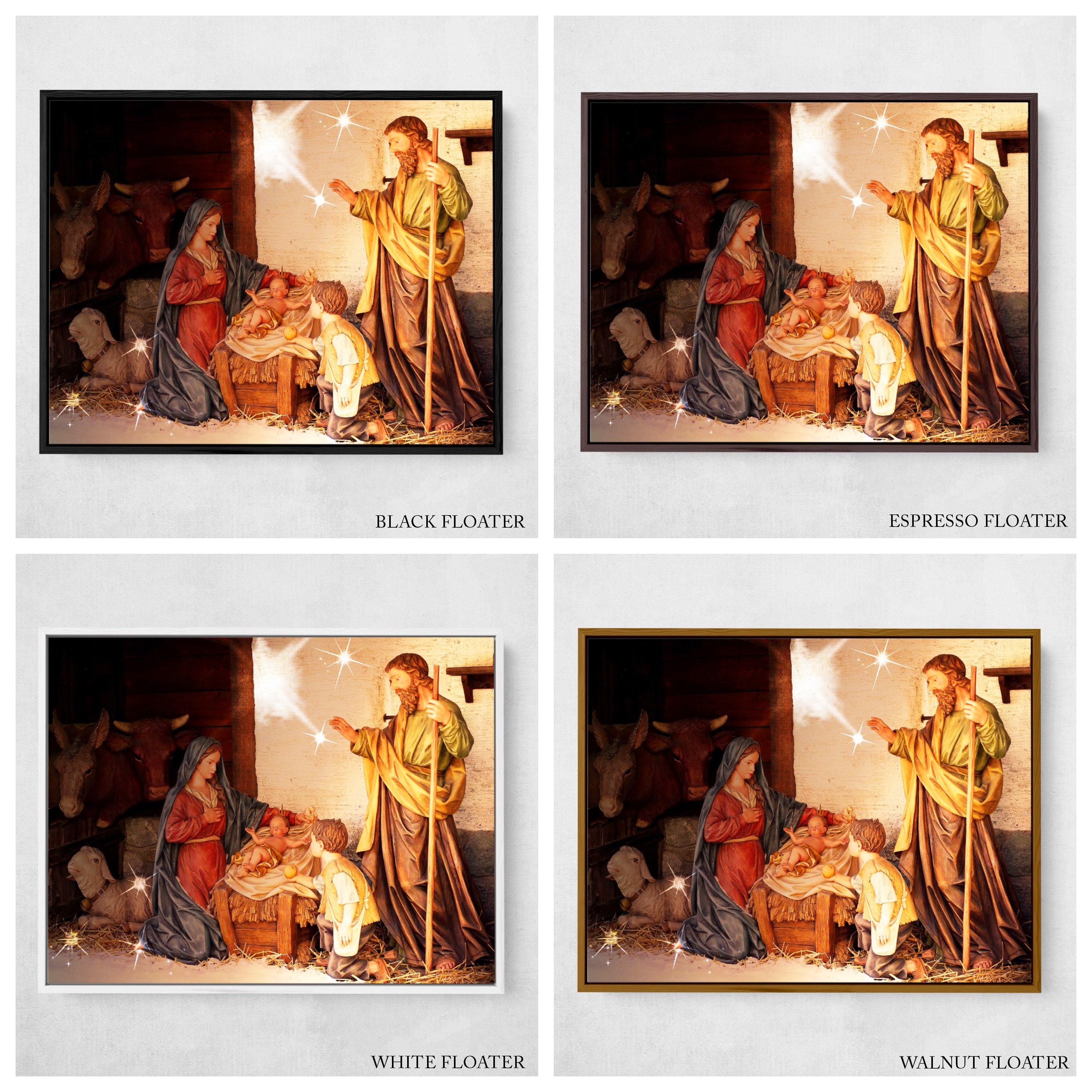 Jesus Christ Was Born Art Canvas Print Framed, Jesus Christ Art ...