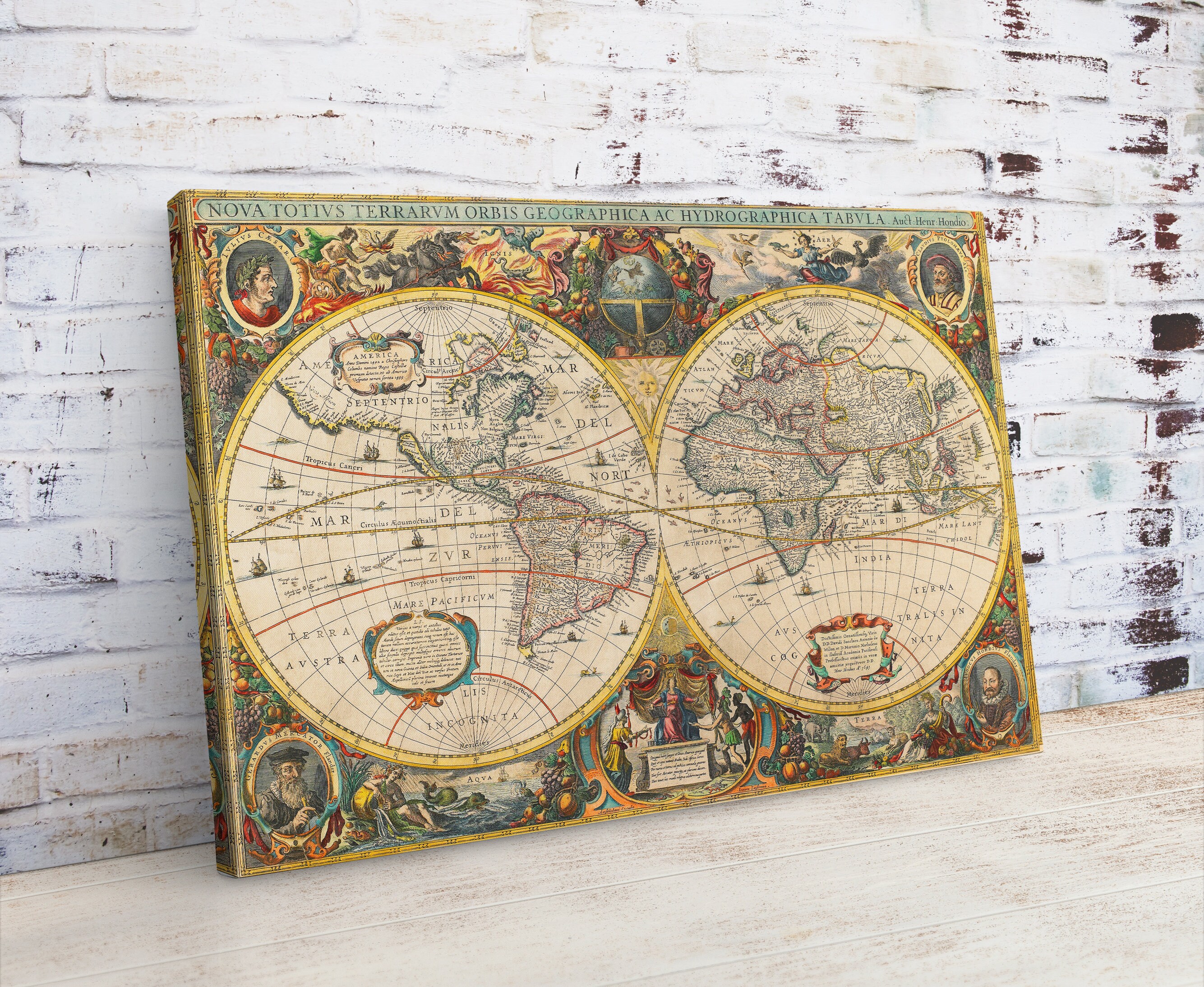 Old World Map, Vintage World Map Canvas, Old World Map Print, New Map ...