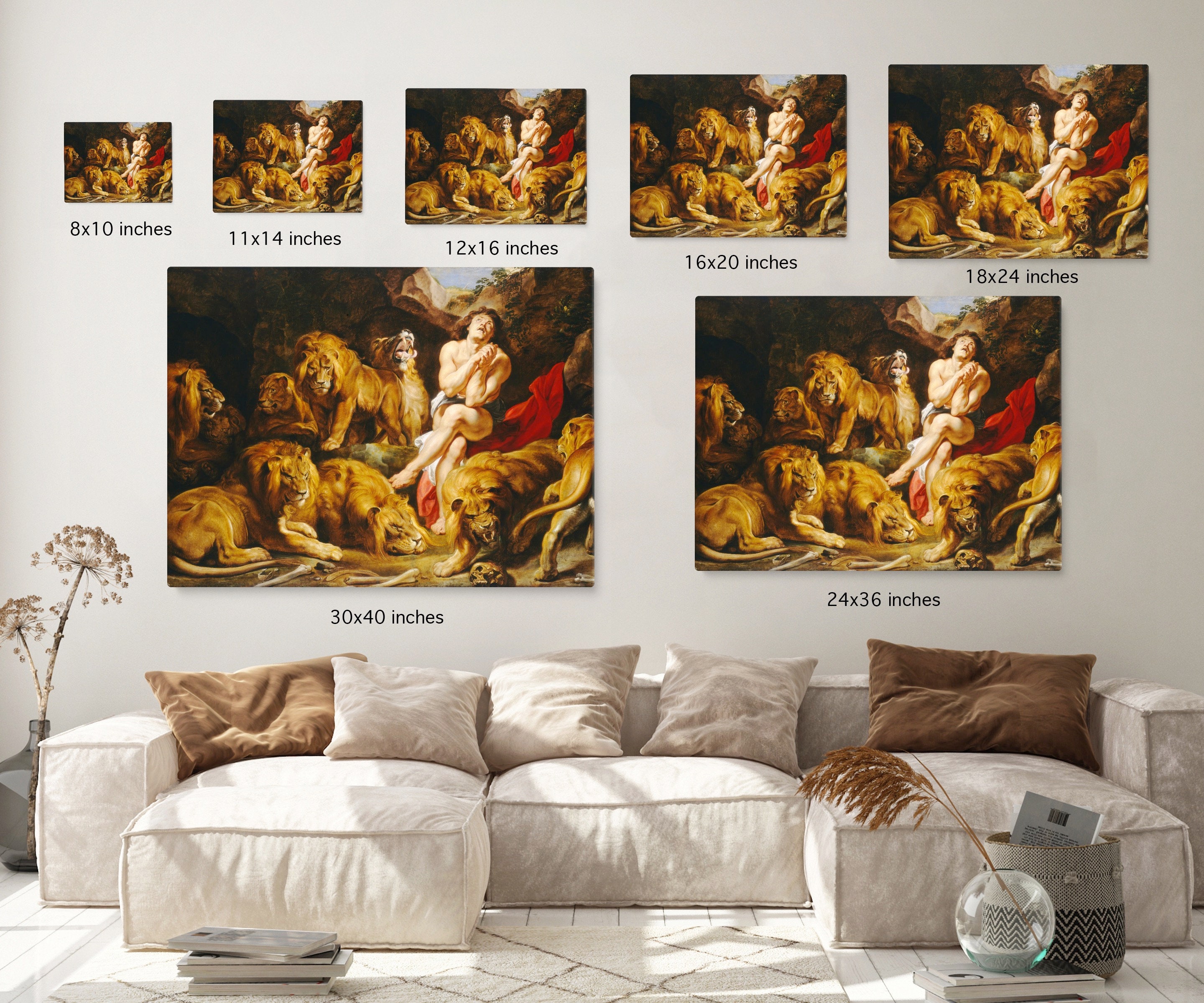 Daniel in the Lions' Den by Sir Peter Paul Rubens Reproduction Art on ...