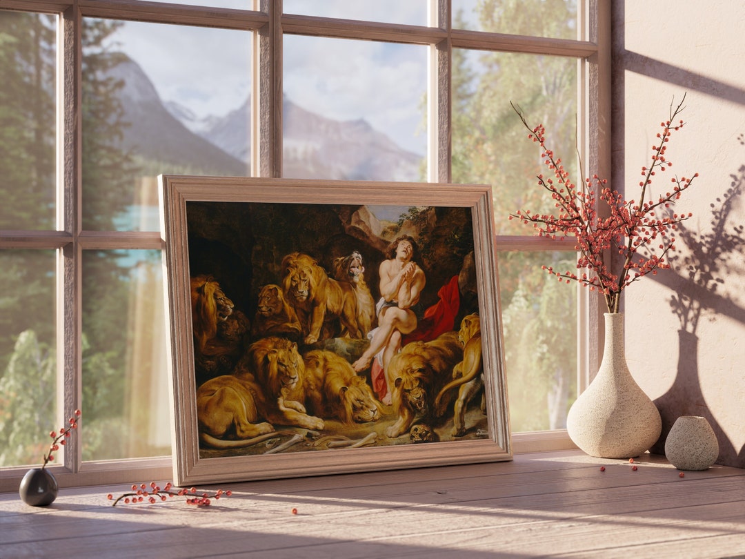 Daniel in the Lions' Den by Sir Peter Paul Rubens Reproduction Art on ...