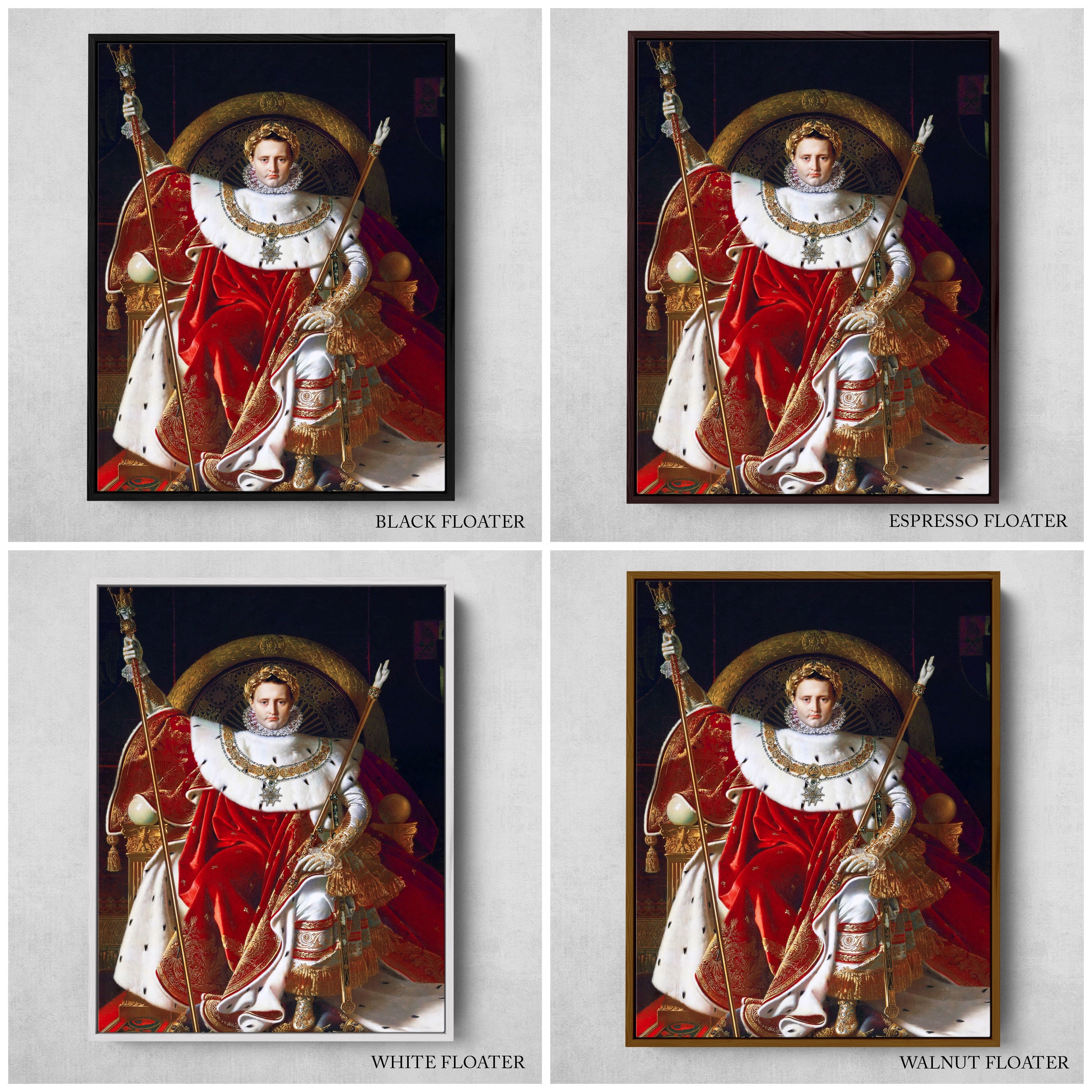 Napoleon Bonaparte Portrait on Canvas, Jean Auguste Dominique Ingres's ...