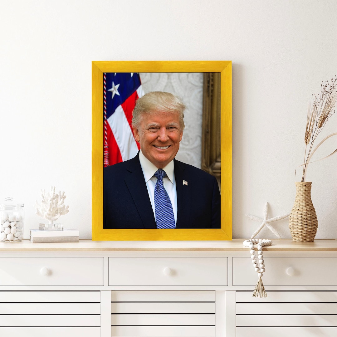 President Donald Trump Official Portrait 2025 Framed Poster, Donald ...