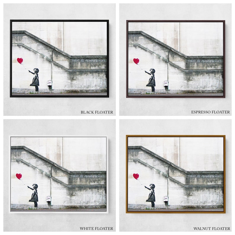 Banksy Art Large Canvas, Girl With the Red Balloon, There is Always ...