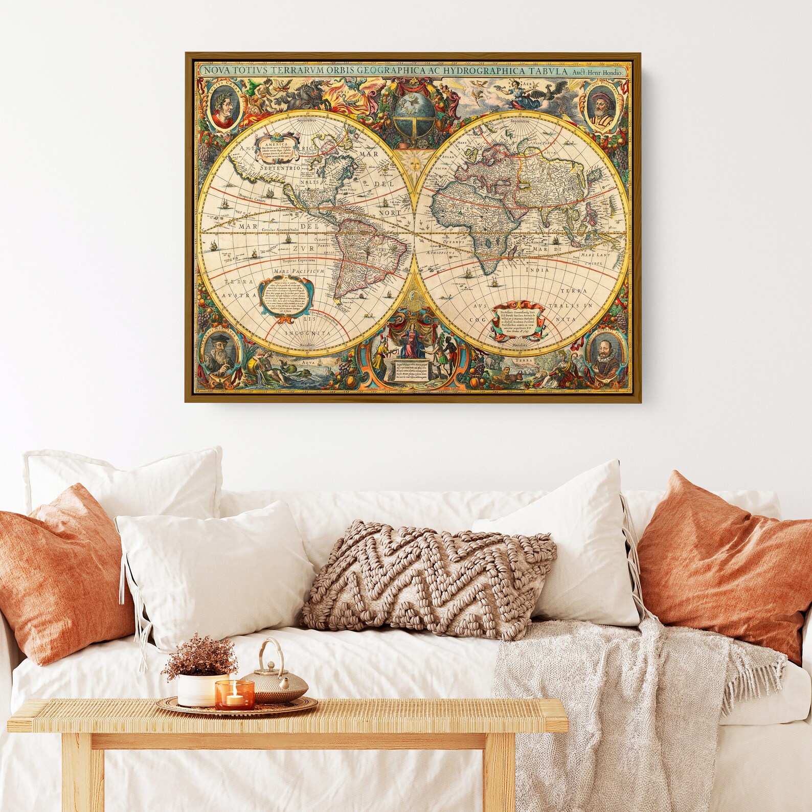 Antique World Map Canvas Old World Map Canvas Map Poster - Etsy