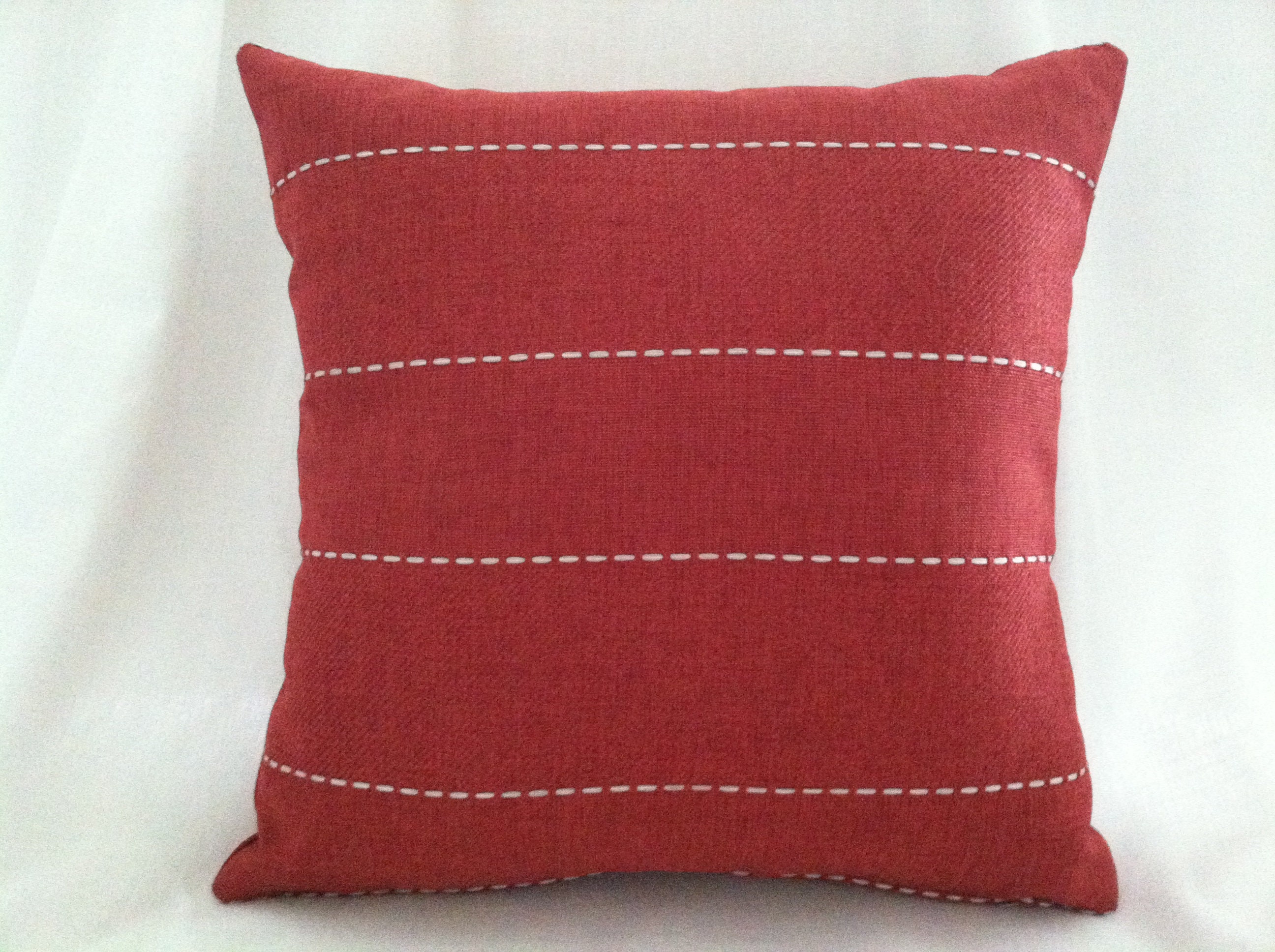 Rouge Red Textured Pillow Cover With Ivory Embroidery. Fabric - Etsy