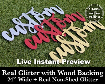 Glitter Name Sign - Etsy