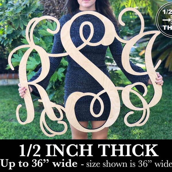 Wooden Monogram - Etsy