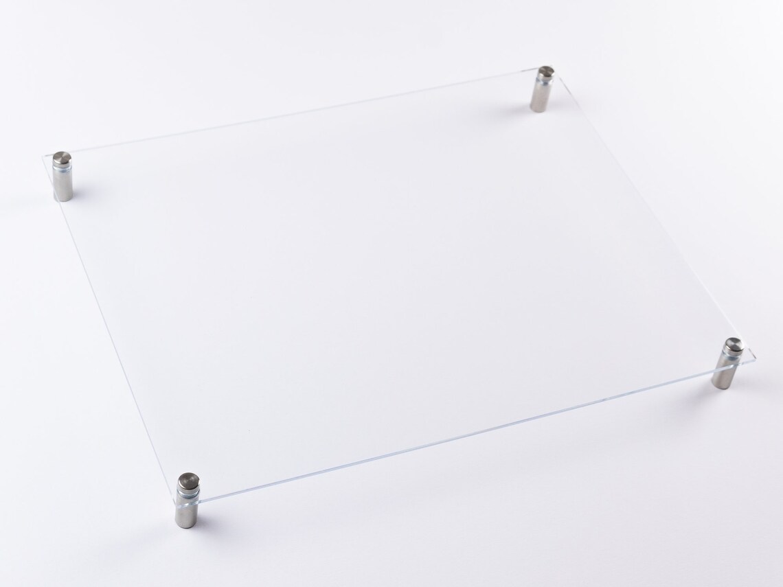 Clear Acrylic Dry Erase Board With Standoffs, Blank - Marker Memo Board ...