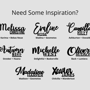 Custom Two Line Sign, First Middle Name, Stacked Acrylic Sign, Large ...