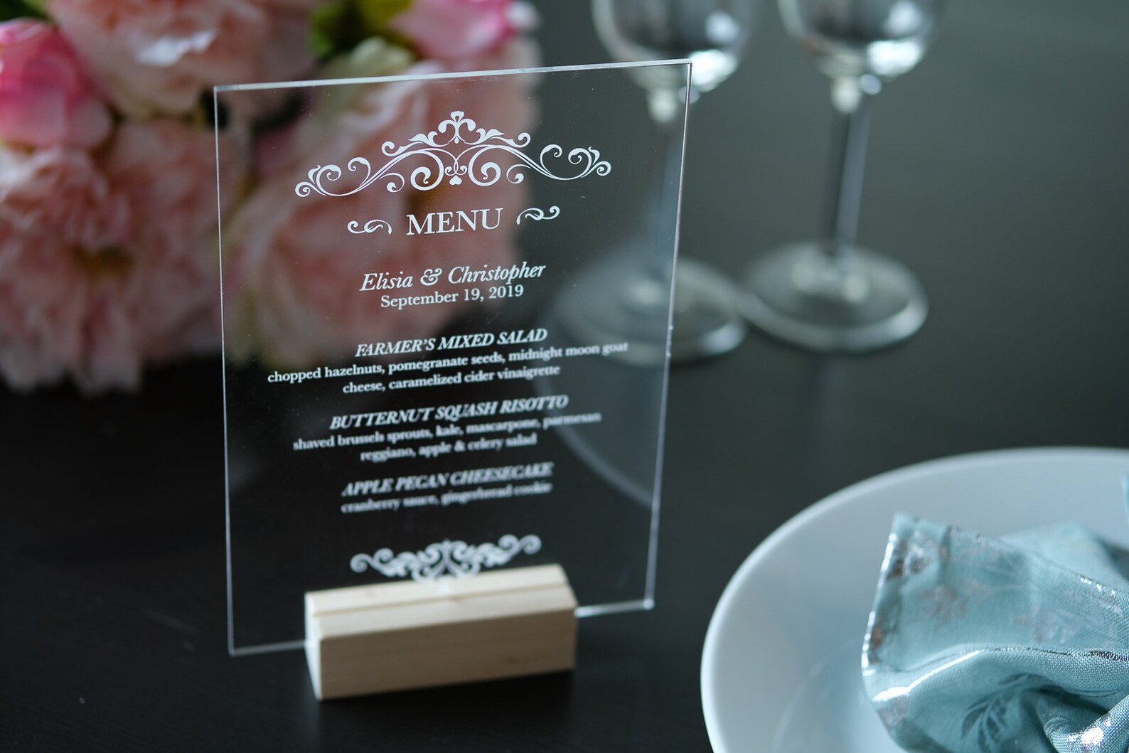 Custom Acrylic Drink Bar Menu Choose Your Fonts Signature - Etsy