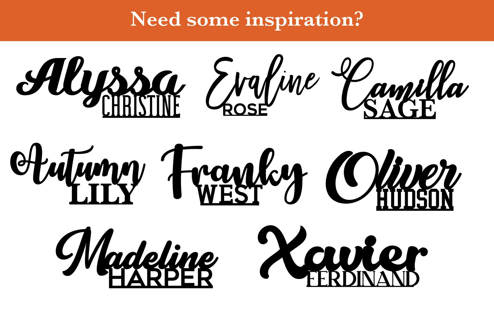 Custom Two Line Sign First Middle Name Stacked Wood Sign - Etsy