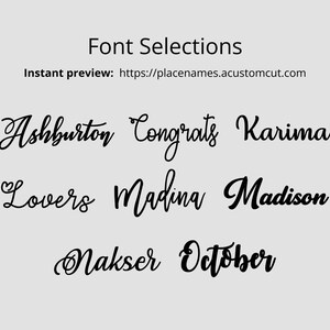 Personalized Place Name Cards, Choose Your Font - Acrylic Custom ...