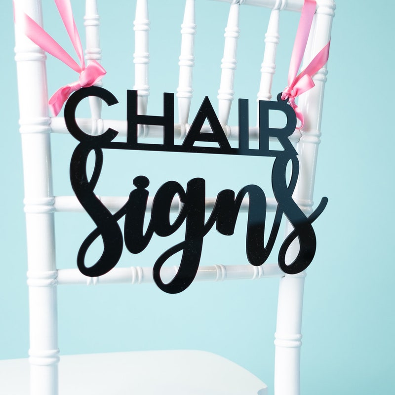 Wedding Chair Signs - Etsy