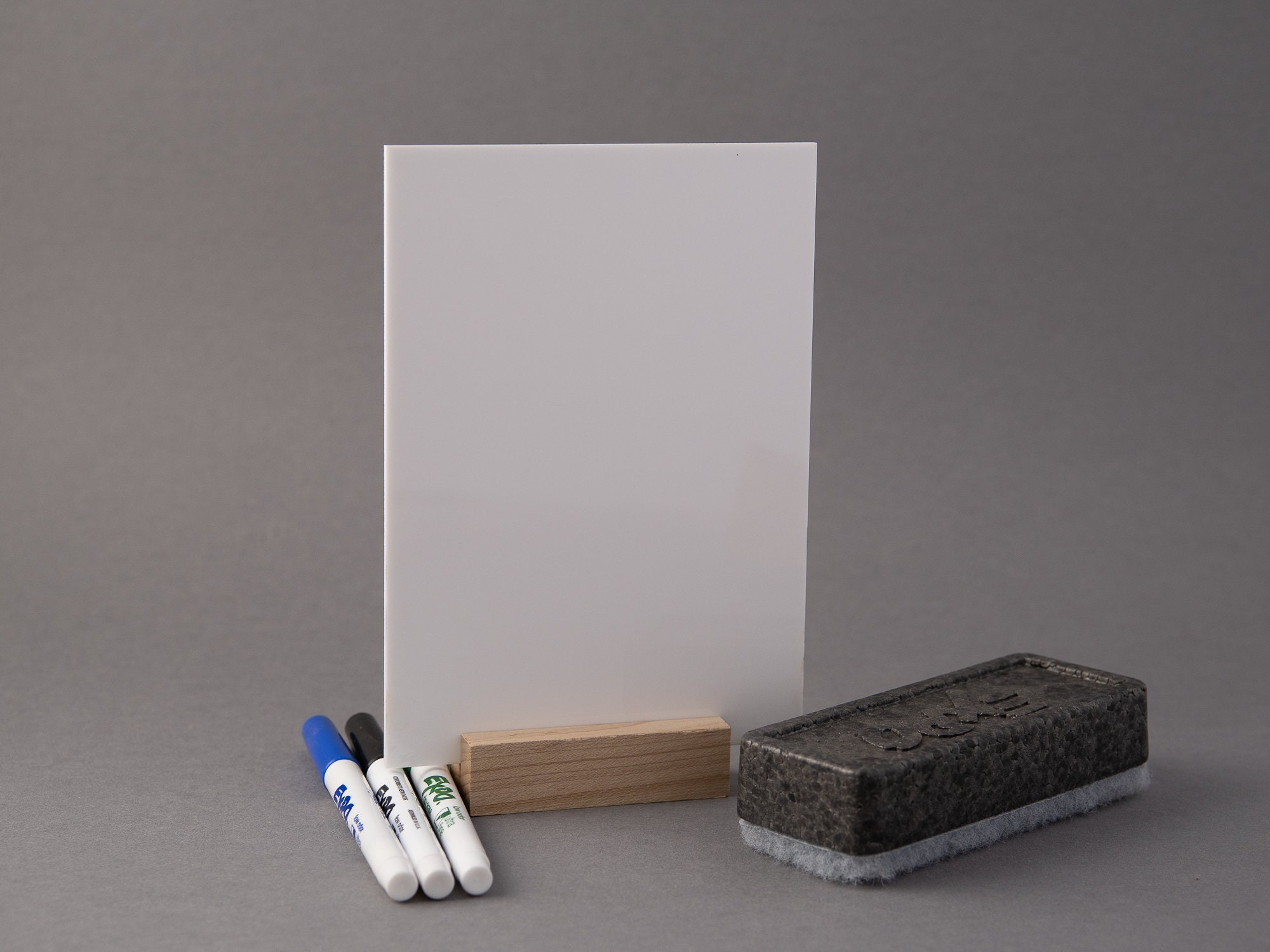 Acrylic Memo Board With Stand - Blank Clear White Board Dry Erase ...