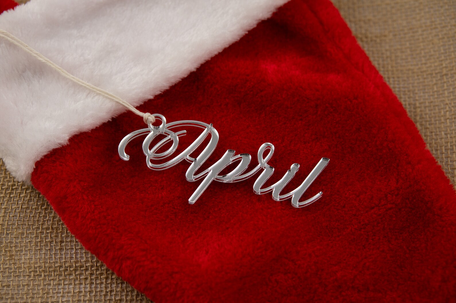 Acrylic Stocking Gift Tags Personalized Stock Name Tag Gold - Etsy