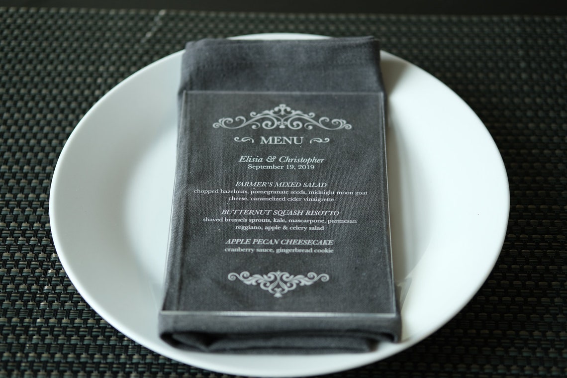 Custom Acrylic Drink Bar Menu Choose Your Fonts Signature - Etsy