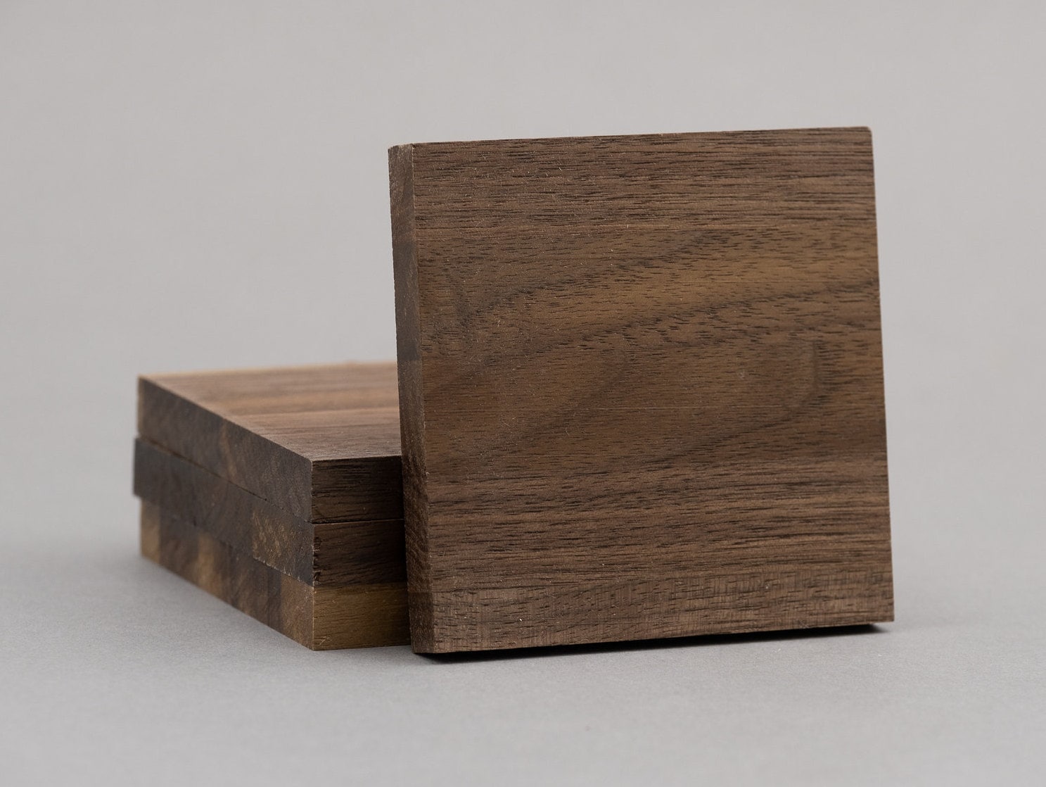 Engraved Logo Coasters (set of 4) - Black Walnut Wood Engraved Coasters ...