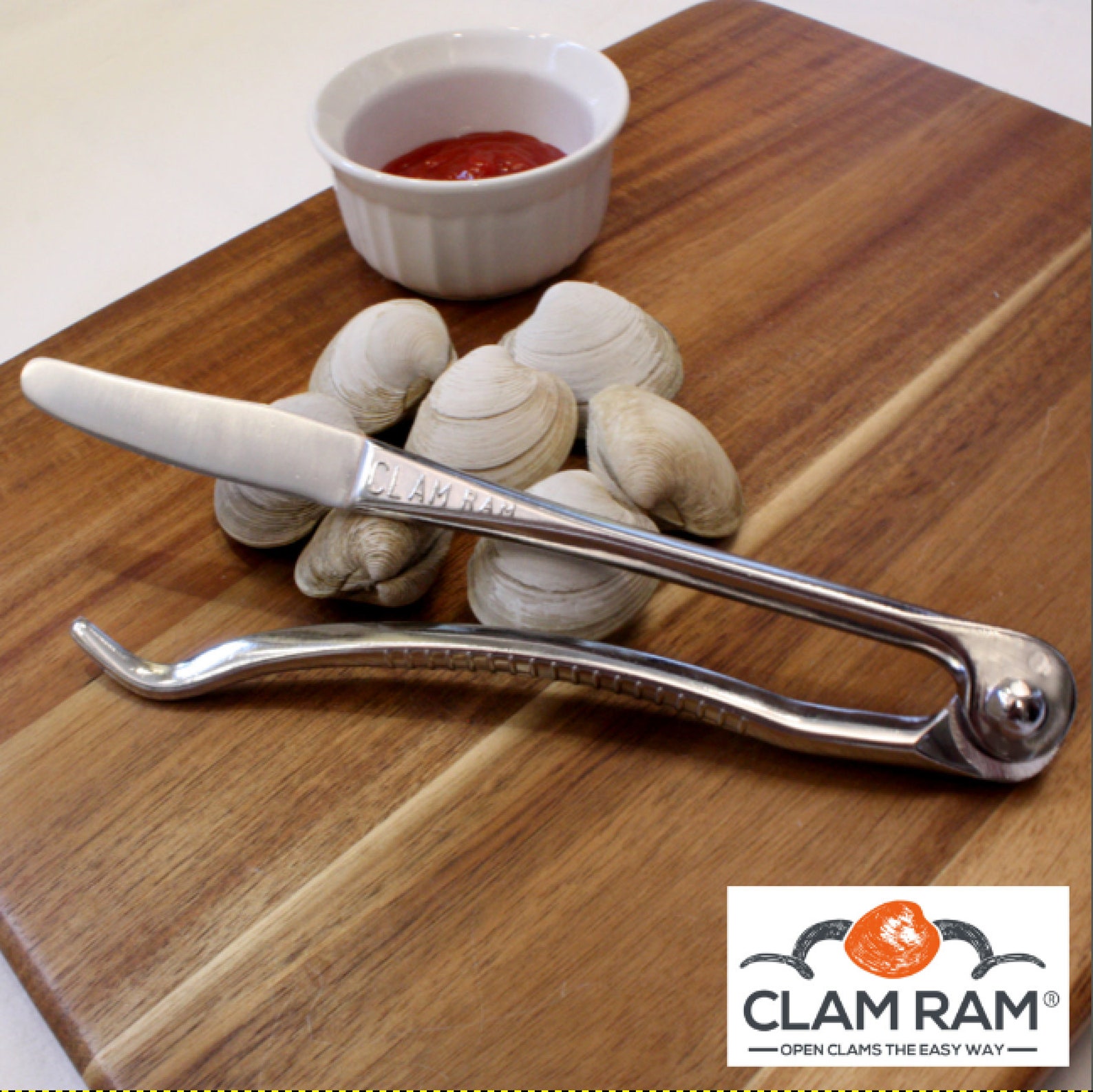 Clam Ram Clam Opener : Open Clams the EASY Way! Great Gift for Him ...