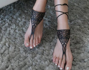 Lace Footless Sandals - Etsy