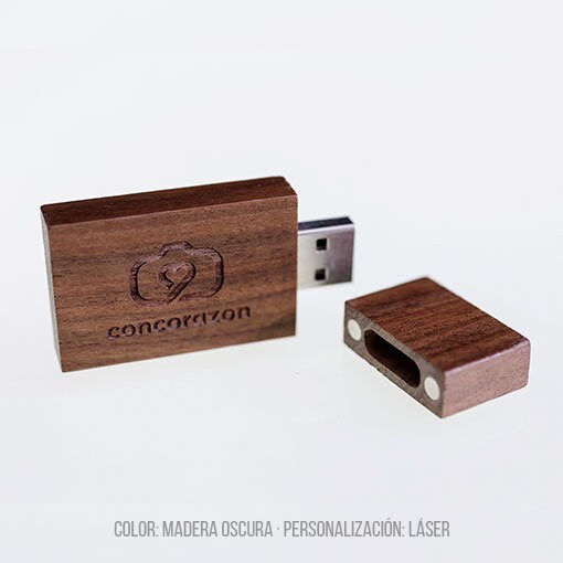 Personalized Dark Wood USB Drive, Laser Engraved - Etsy