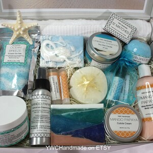 Spa Gift Set for Women, 18pc Beach Box, Ocean Lover, Birthday Present ...