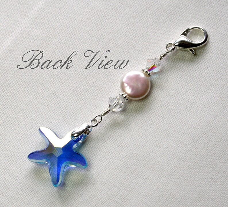 Wedding Bouquet Charm Something Blue Blue Crystal Starfish - Etsy