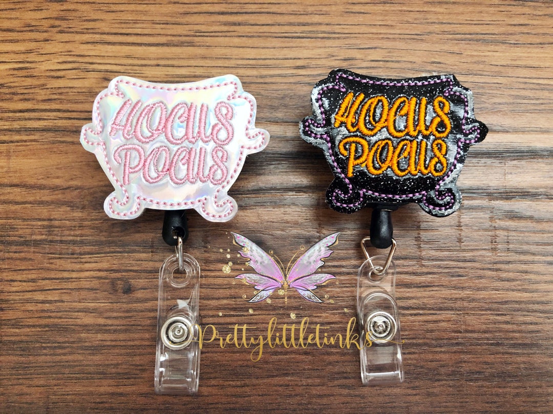 Hocus Pocus Inspired Cauldron Badge Reel, Interchangeable Badge Reel ...