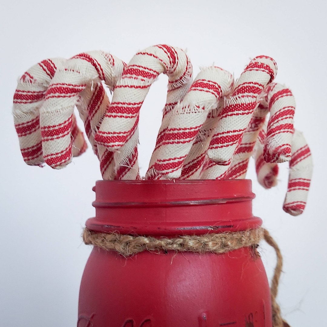 Primitive Candy Cane Ornaments and Bowl Fillers - Etsy