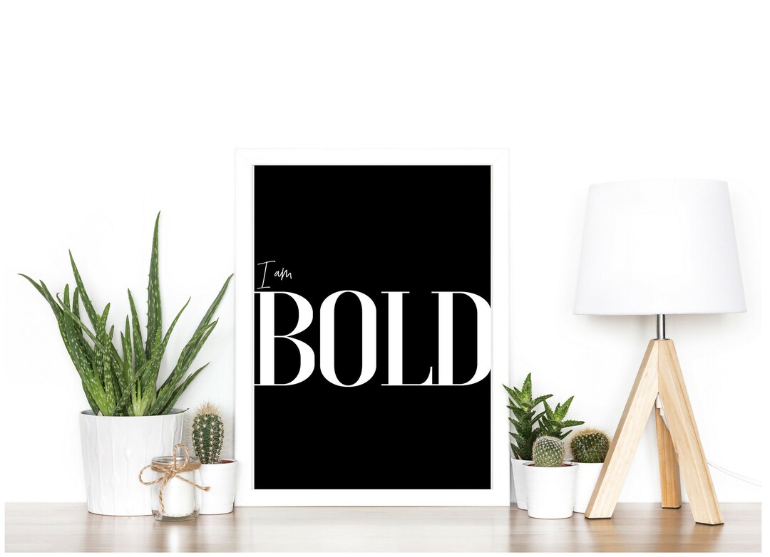 Digital Download, I Am Bold Printable, Bible Verse Wall Art, Christian ...