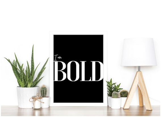 Digital Download I Am Bold Printable Bible Verse Wall Art - Etsy