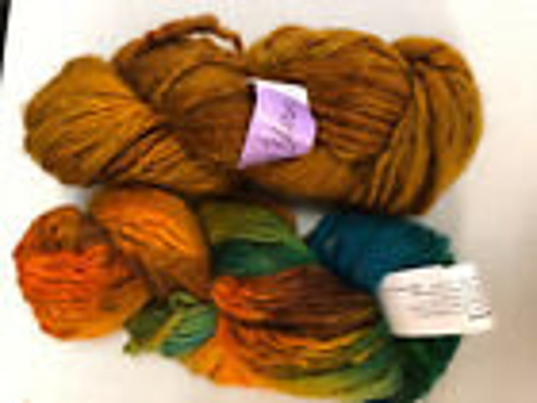Alkonost, Lucci Yarn; Amber Rust Copper Greens Blues. 100% Icelandic ...