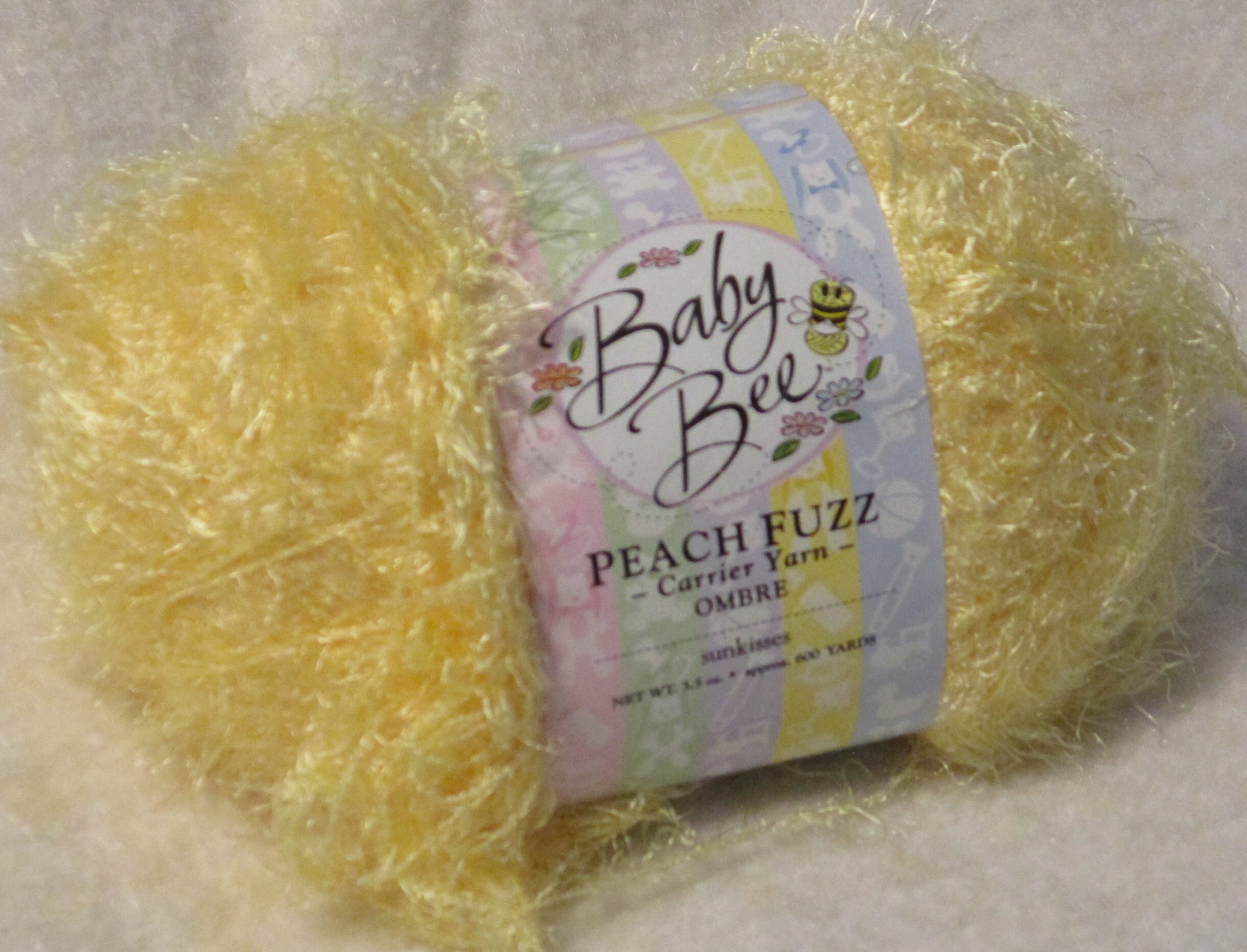Baby Bee PEACH FUZZ Ombre Carrier Yarn Soft Eyelash Gradient | Etsy
