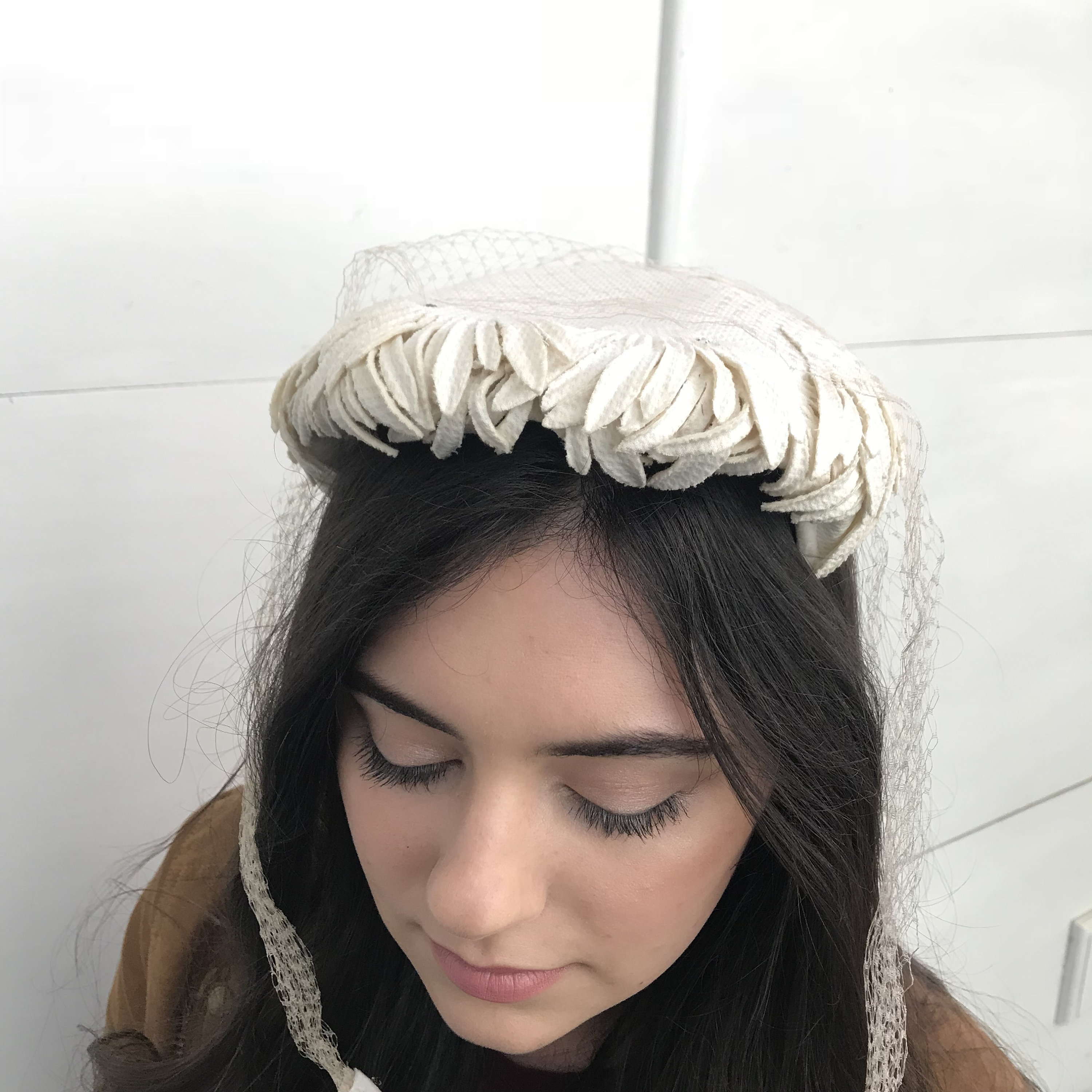 Vintage Net Hat, Feather Hat, 1950s Midcentury Modern, Costume, Gift - Etsy